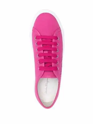 FERRAGAMO Logo-embossed Low Top Sneakers - Pink