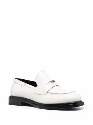 FERRAGAMO Nyx 30 Patent Leather Loafers - White