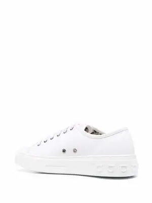 FERRAGAMO Lace-up Low-top Sneakers - White