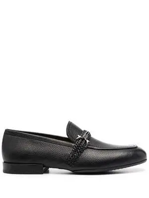 FERRAGAMO Missouri Leather Loafers - Black