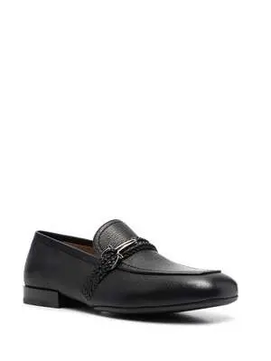 FERRAGAMO Missouri Leather Loafers - Black