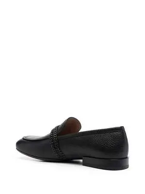 FERRAGAMO Missouri Leather Loafers - Black