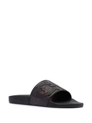 FERRAGAMO Groove Logo-embossed Sliders
