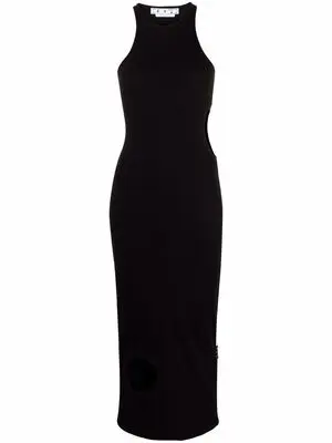 Off-White Cut-out Midi Dress - Black