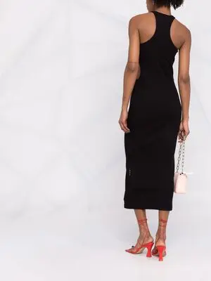 Off-White Cut-out Midi Dress - Black