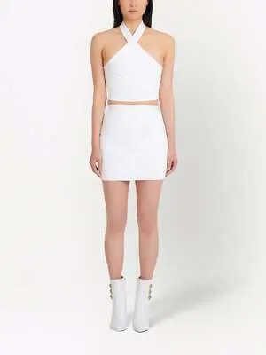 Balmain High-waisted Panelled Mini Skirt