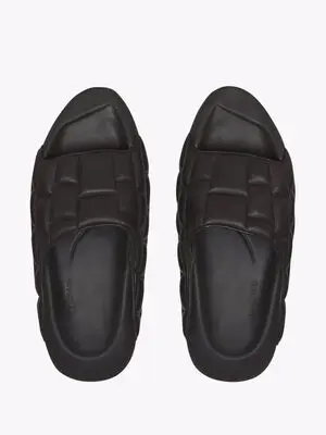 Balmain Quilted Leather Sandals
