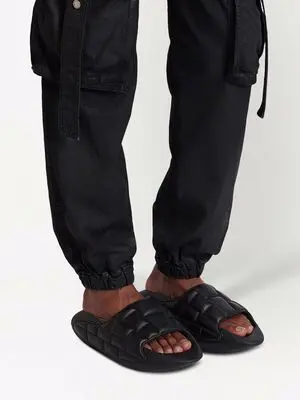 Balmain Quilted Leather Sandals