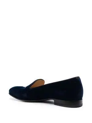 SCAROSSO Jay Embroidered Velvet Slippers