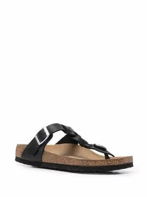 BIRKENSTOCK Gizeh Braided-strap Sandals - Black