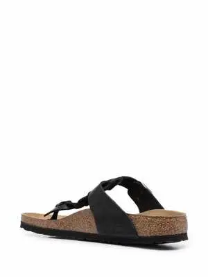 BIRKENSTOCK Gizeh Braided-strap Sandals - Black