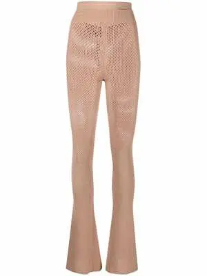 ANDREĀDAMO Perforated Knit Flared Trousers