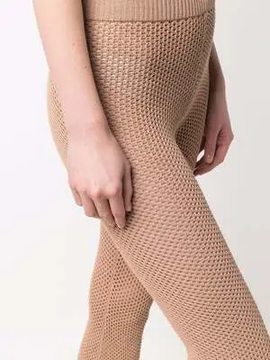 ANDREĀDAMO Perforated Knit Flared Trousers