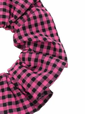 GANNI Gingham Check Scrunchie