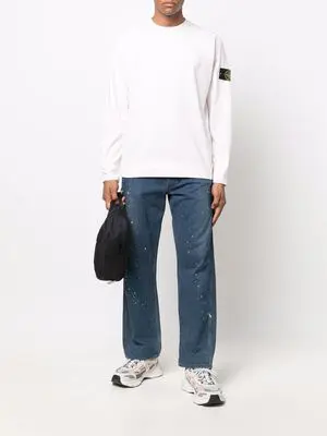 Stone Island Compass Badge Crew-neck Sweatshirt