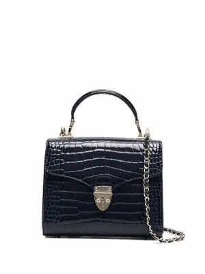 ASPINAL OF LONDON Midi Mayfair Top-handle Bag - Blue