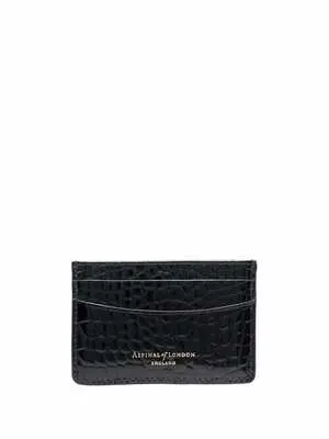 ASPINAL OF LONDON Croc-effect Cardholder