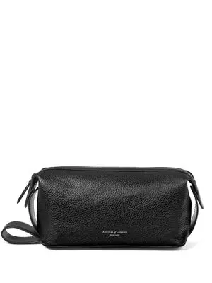 ASPINAL OF LONDON Top-zip Wash Bag - Black