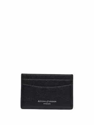 ASPINAL OF LONDON Saffiano Leather Cardholder - Black