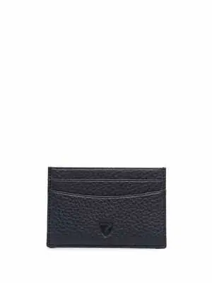 ASPINAL OF LONDON Grain Leather Card Holder - Blue