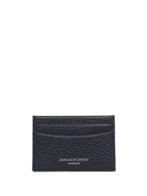ASPINAL OF LONDON Grain Leather Card Holder - Blue