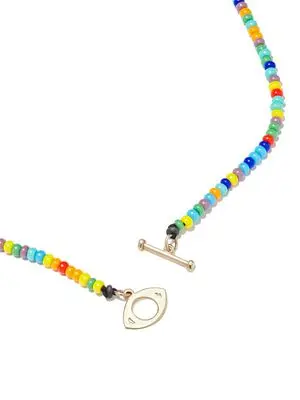 Luis Morais 14kt Yellow Evil Eye Beaded Necklace