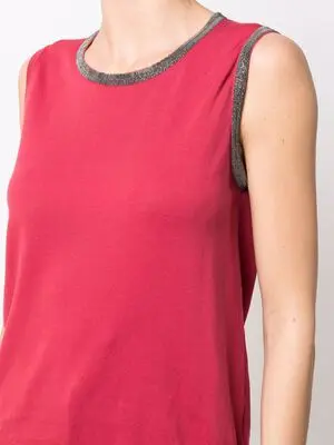 Fabiana Filippi Embellished Fine-knit Tank Top