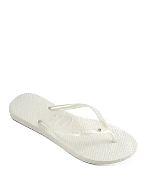 Havaianas Slim Crystal Ii Flip Flop Sandals - White