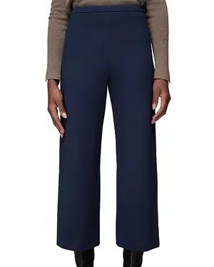 Whistles Camilla Cropped Wide Leg Pants - Navy