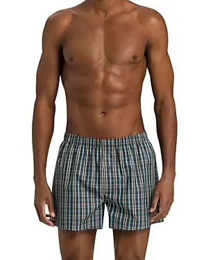Hanro Fancy Woven Boxers Arctic Plaid Check