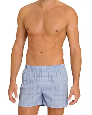 Hanro Fancy Woven Boxers Galactic Check