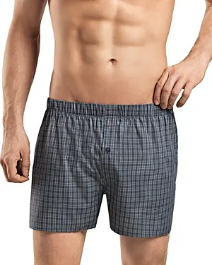 Hanro Fancy Woven Boxers Grey Check