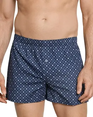 Hanro Fancy Woven Boxers - Squared Harmony