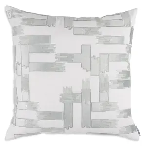 LILI ALESSANDRA Capri Linen Decorative Pillow X - White/aquamarine