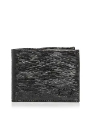 FERRAGAMO Salvatore Revival Leather Bifold Wallet - Nero