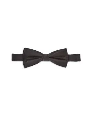 Bloomingdale'S Solid Silk Bow Tie Exclusive - Black