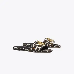 Tory Burch Eleanor Slide - Reva Leopard/perfect Black