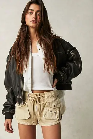 Free People We The Free Waimea Slouchy Shorts - Tea