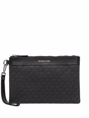 Michael Kors Monogram Travel Pouch - Black