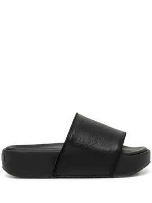 Y3 Leather Flatform Slides