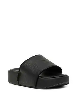 Y3 Leather Flatform Slides