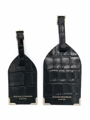 ASPINAL OF LONDON Luggage Tags - Black