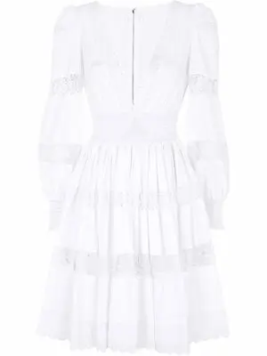 Dolce & Gabbana Lace-panel Long-sleeve Dress