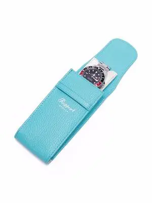 RAPPORT LONDON Portobello Leather Watch Pouch - Blue