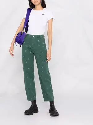 Kenzo Paisley-print Cropped Trousers