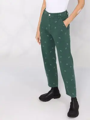 Kenzo Paisley-print Cropped Trousers