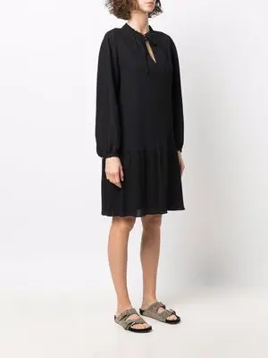 A.p.c. Gathered Tie-fastening Short Dress