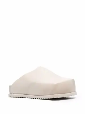 YUME YUME Truck Faux Leather Mules - Neutrals