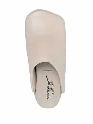 YUME YUME Truck Faux Leather Mules - Neutrals