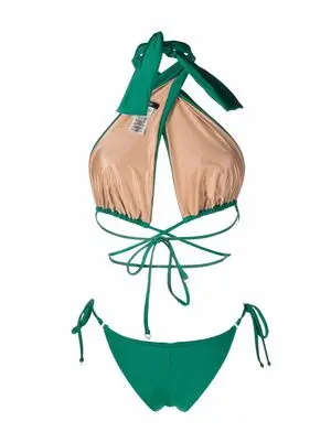 NOIRE SWIMWEAR Satin-finish Bikini Set